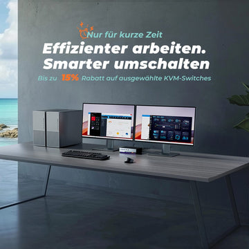 TESmart DKS202-M24 DP 1.4 Dual-Monitor-KVM: 8K@60Hz, Gaming, Workstati ...